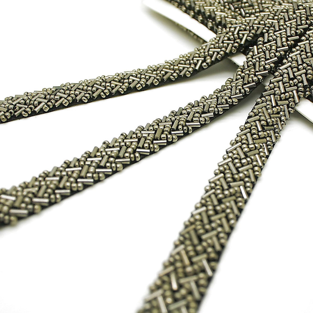 GUNMETAL GRAY BEADED TRIM - sarahi.NYC - Walmart.com