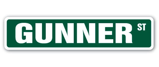 GUNNER Street Sign Childrens Name Room Sign | Indoor/Outdoor | 30" Wide ...