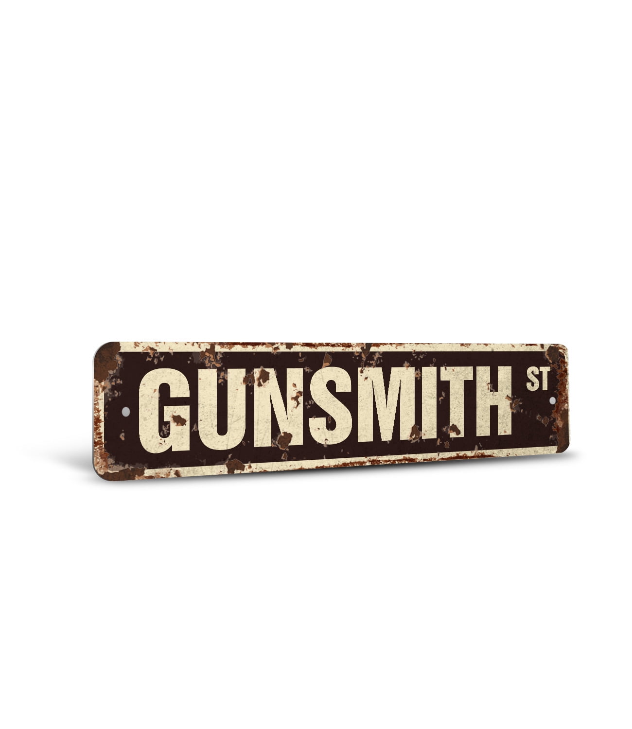 GUNSMITH Vintage Style Rustic Street Sign – Rifle Shotgun Pistol Gun ...