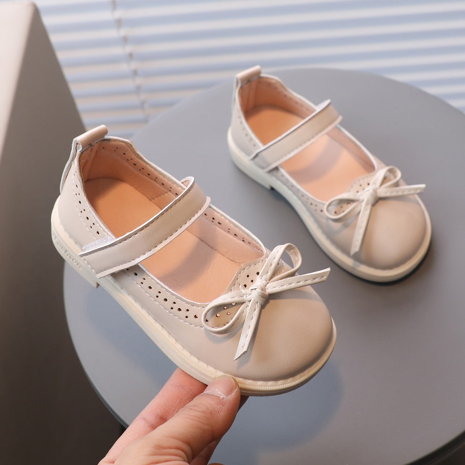 GUOBIOZIY Girls Low Heel Dress Shoes Flats for Wedding Flower Princess ...