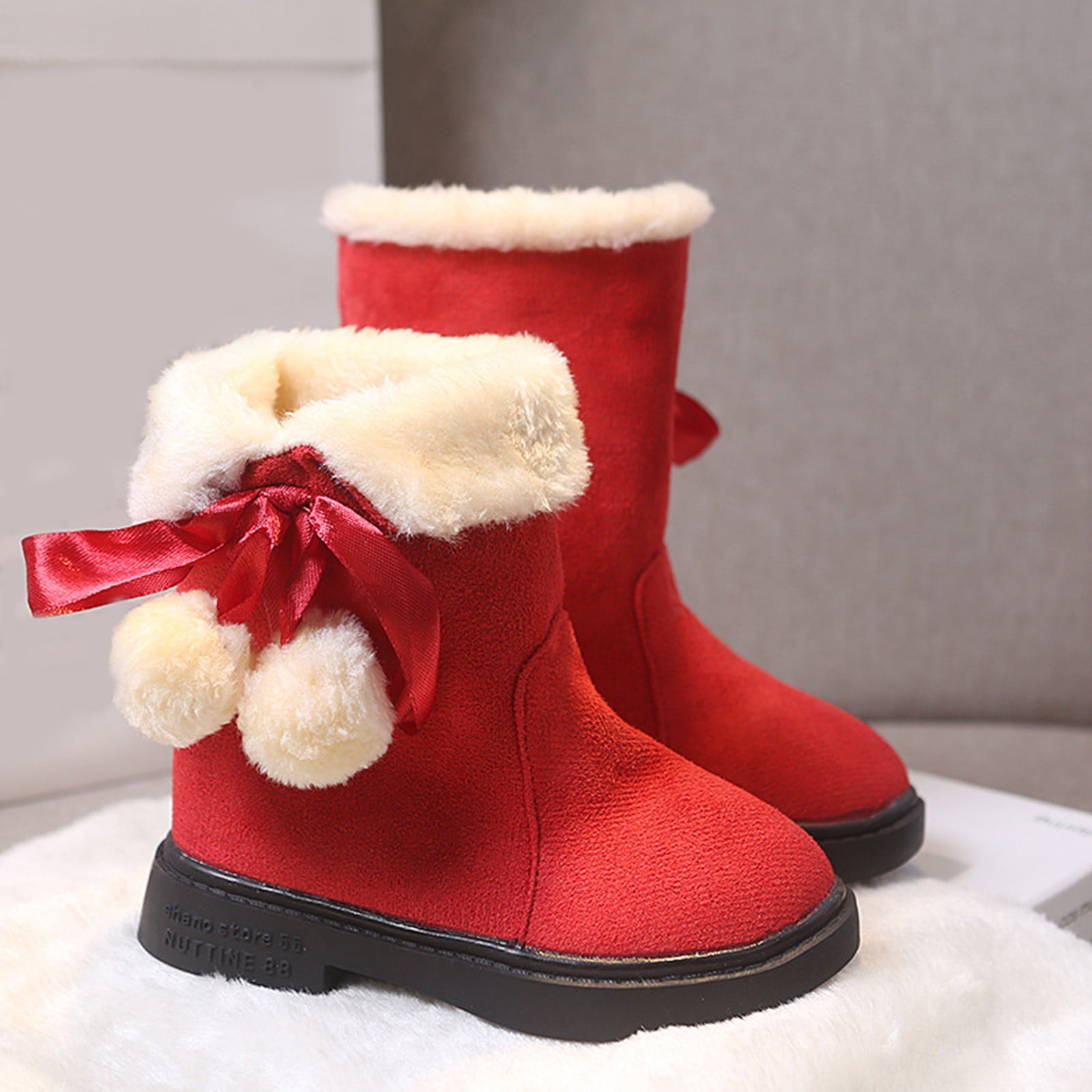 GUOBIOZIY Low Heel Mid-Calf Boots,Soft Ankle Boots for Autumn&Winter ...