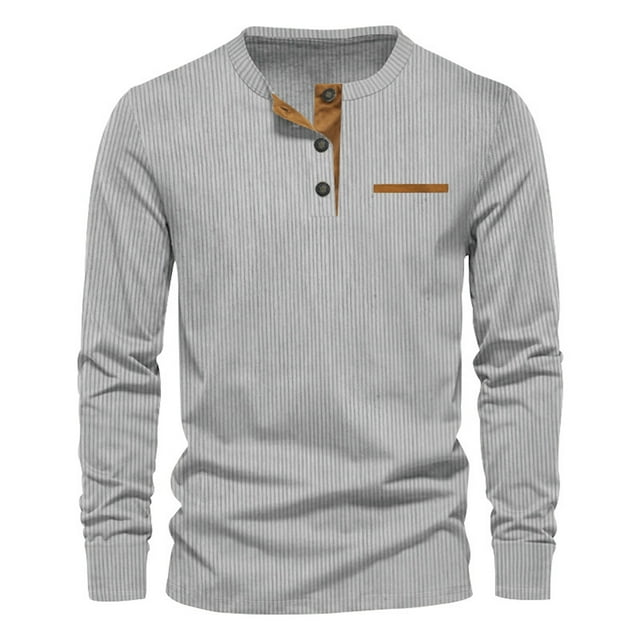 Guobioziy Mens Henley Shirts Long Sleeve Button T Shirt Lightweight