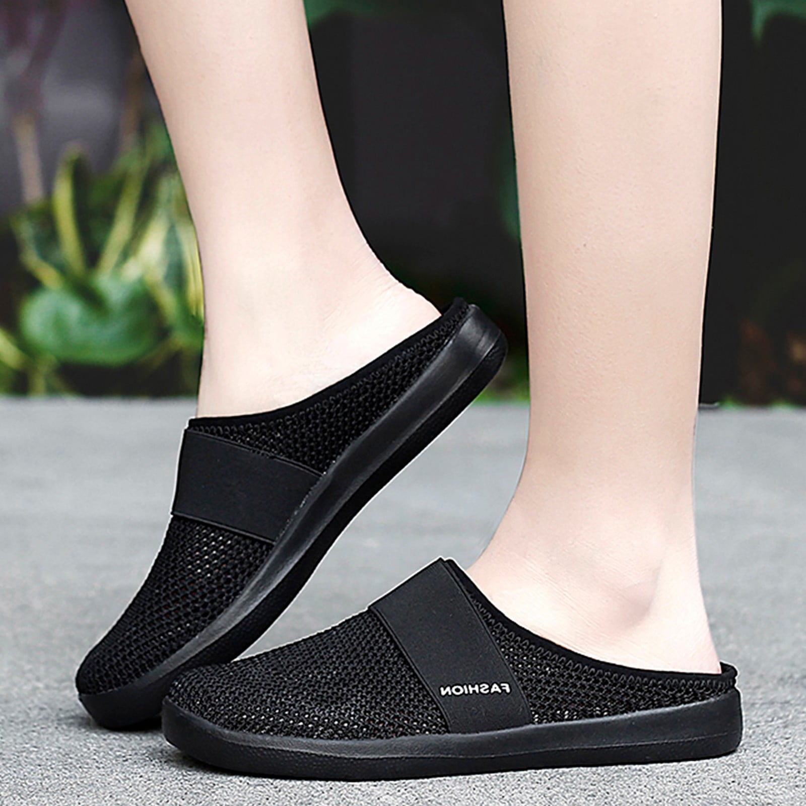GUOBIOZIY Mules for Women Walking Sneakers Summer Slip-On Mule Shoes ...