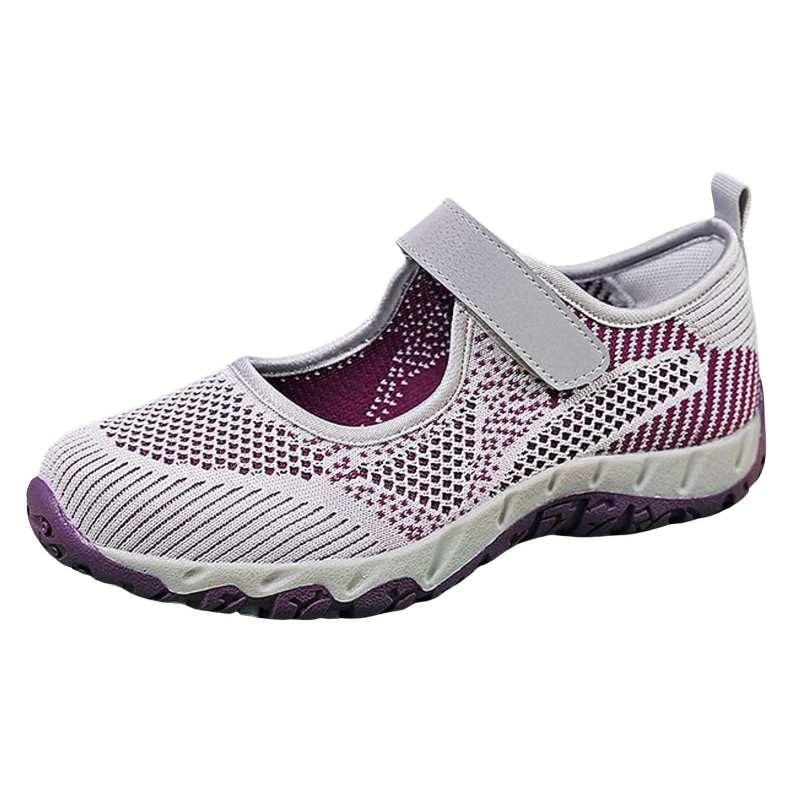 GUOBIOZIY Women's Comfortable Working Shoes Non-Slip Adjustable Breathable Walking Buffer ...