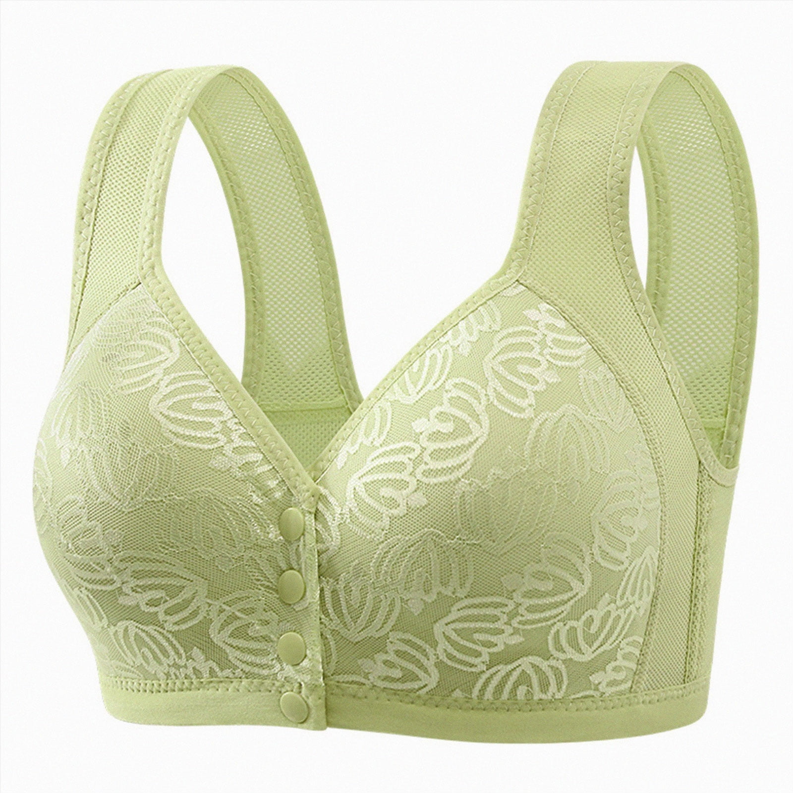 GUOBIOZIY Women's Plus Size Front Closure Full Coverage Unpadded ...