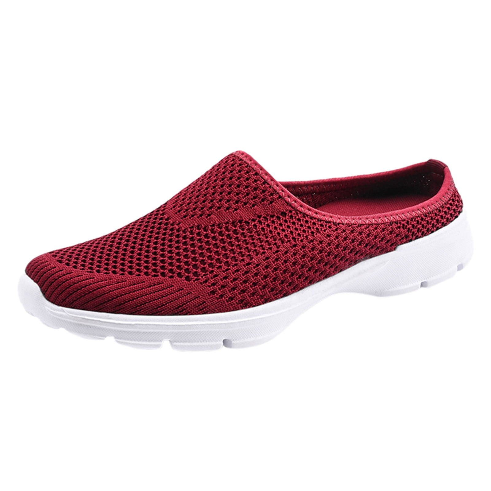 GUOBIOZIY Womens Open Back Sneakers Slip On Mules Shoes Comfort ...