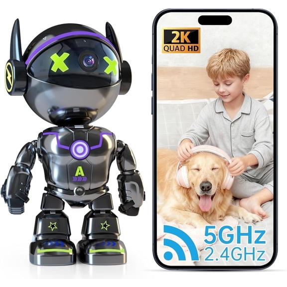 Enabot ROLA Mini 2K Pet Camera Robot, Movable Indoor, Battery Powered ...