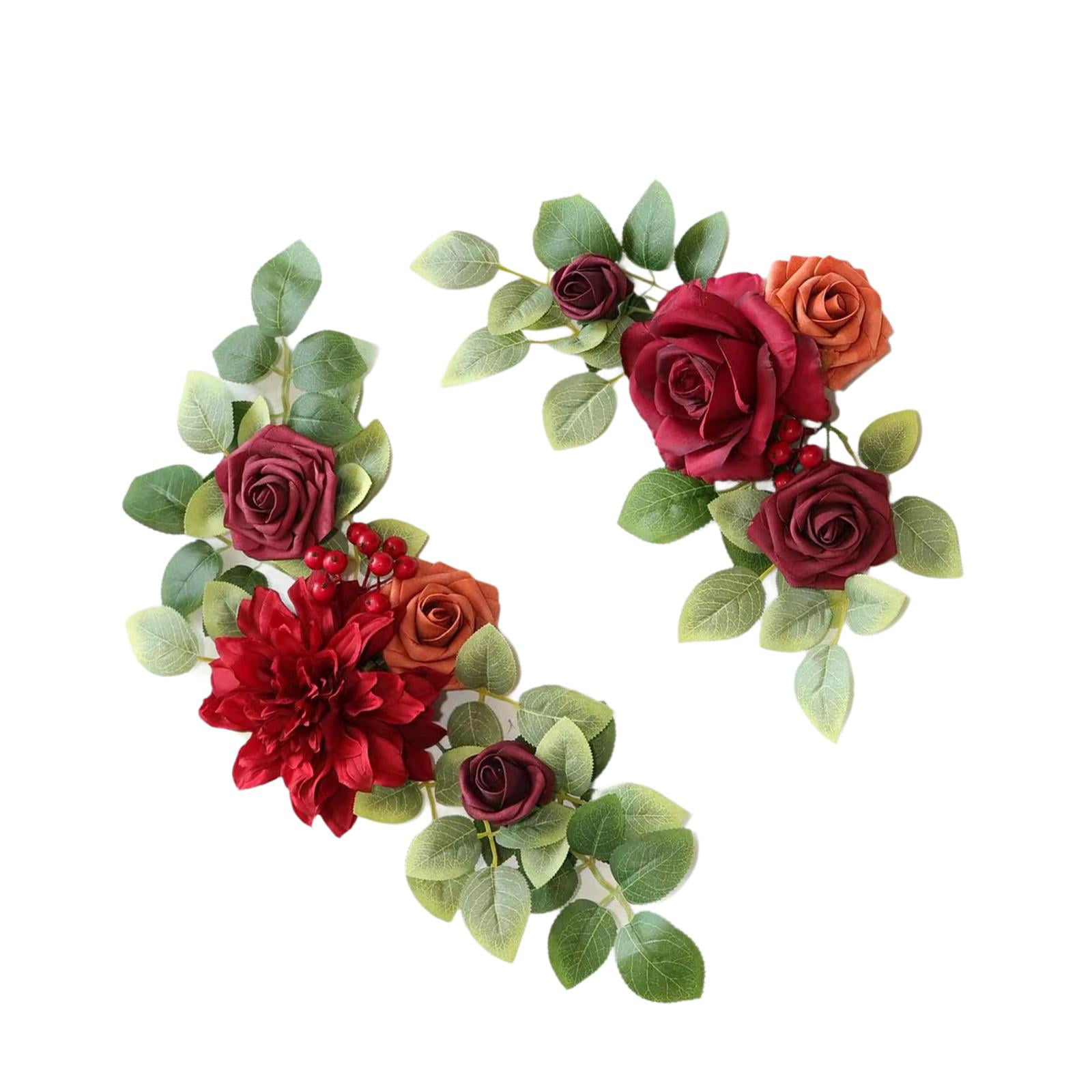 GUOOL 2 Pieces Wedding Arch Flowers Welcome Sign Decorations Rustic ...