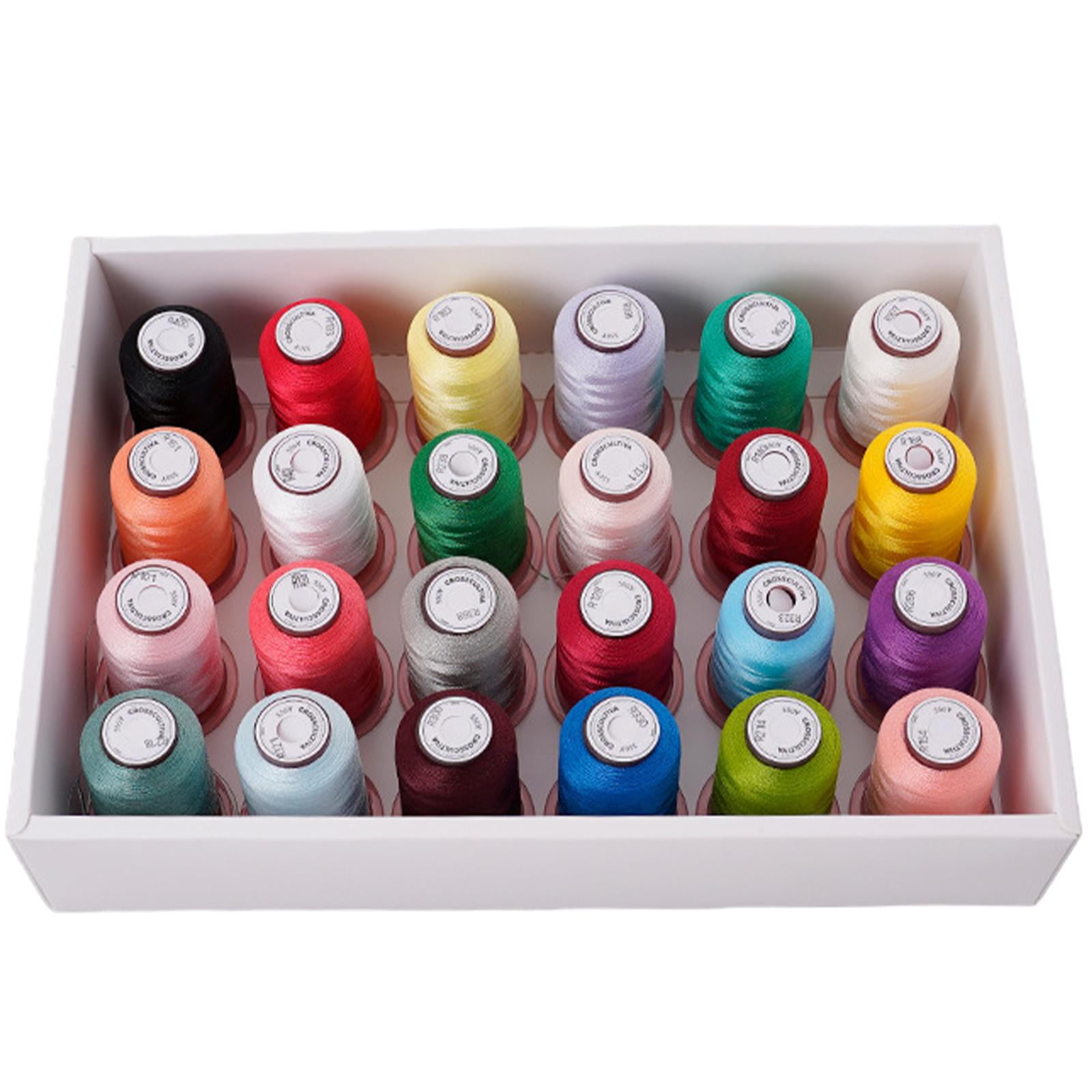 GUOOL 24 Colors Embroidery Thread Set Hand Embroidery Thread 550Y for ...