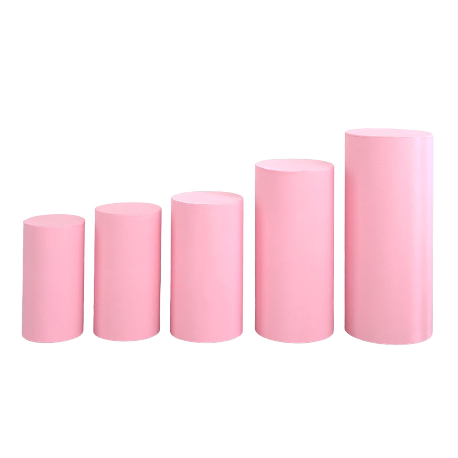 GUOOL 5Pcs Cylinder Plinth Covers Cylinder Plinth Stand Covers, Elegant ...