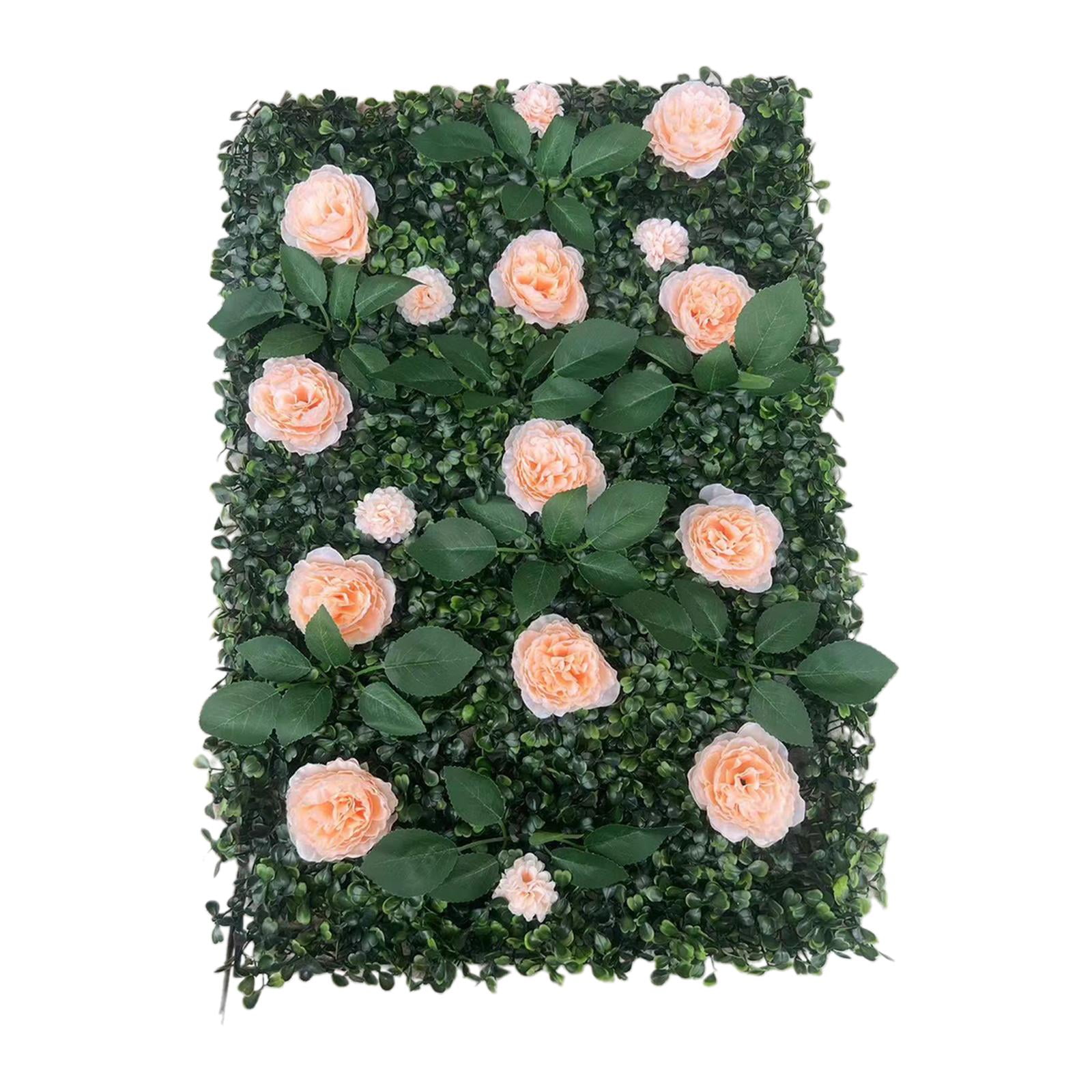 GUOOL Artificial Grass Wall Panel with Flowers Panel Home Decor ...