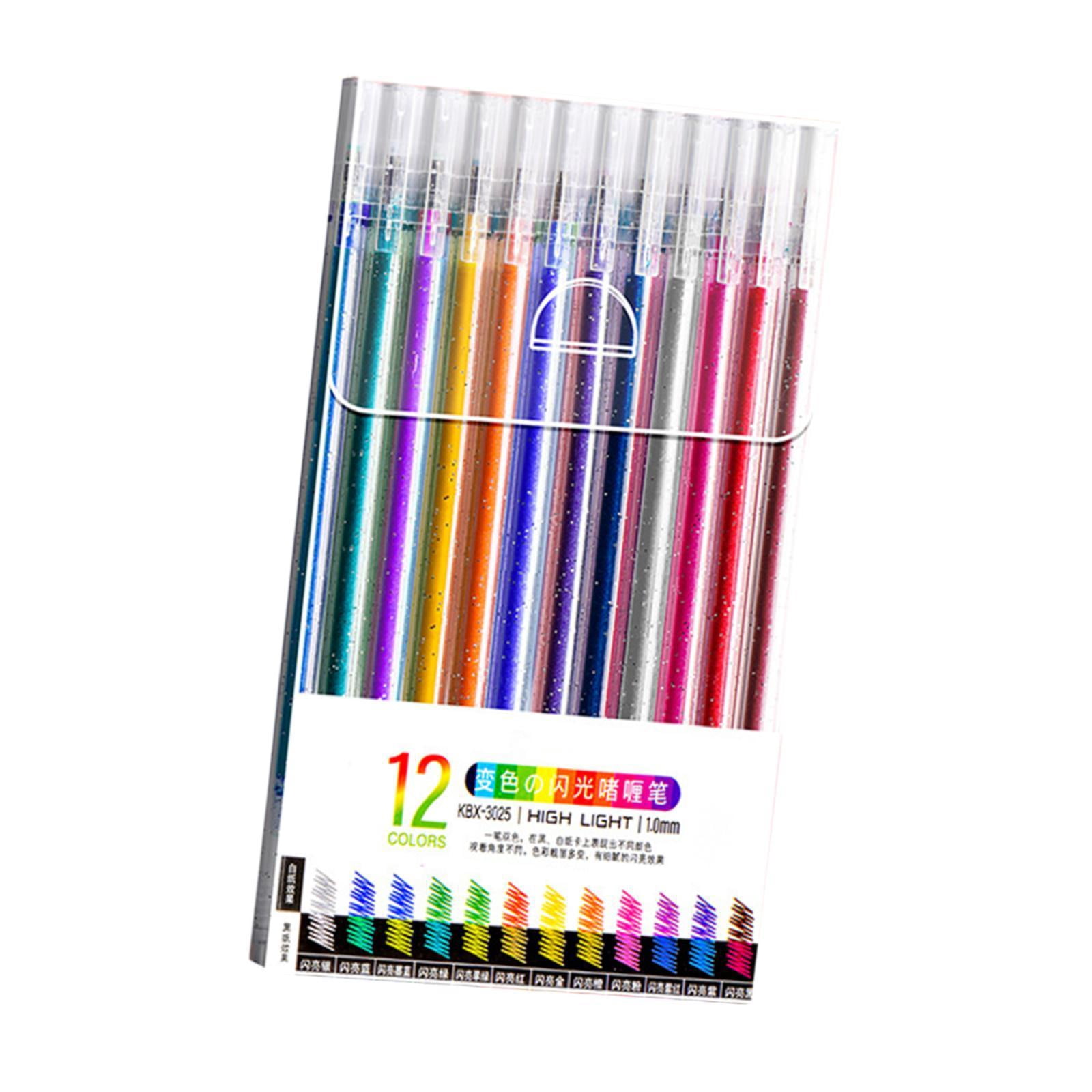GUOOL Glitter Gel Pens Fine Point Artist Art Stationery Gel Pen Set ...