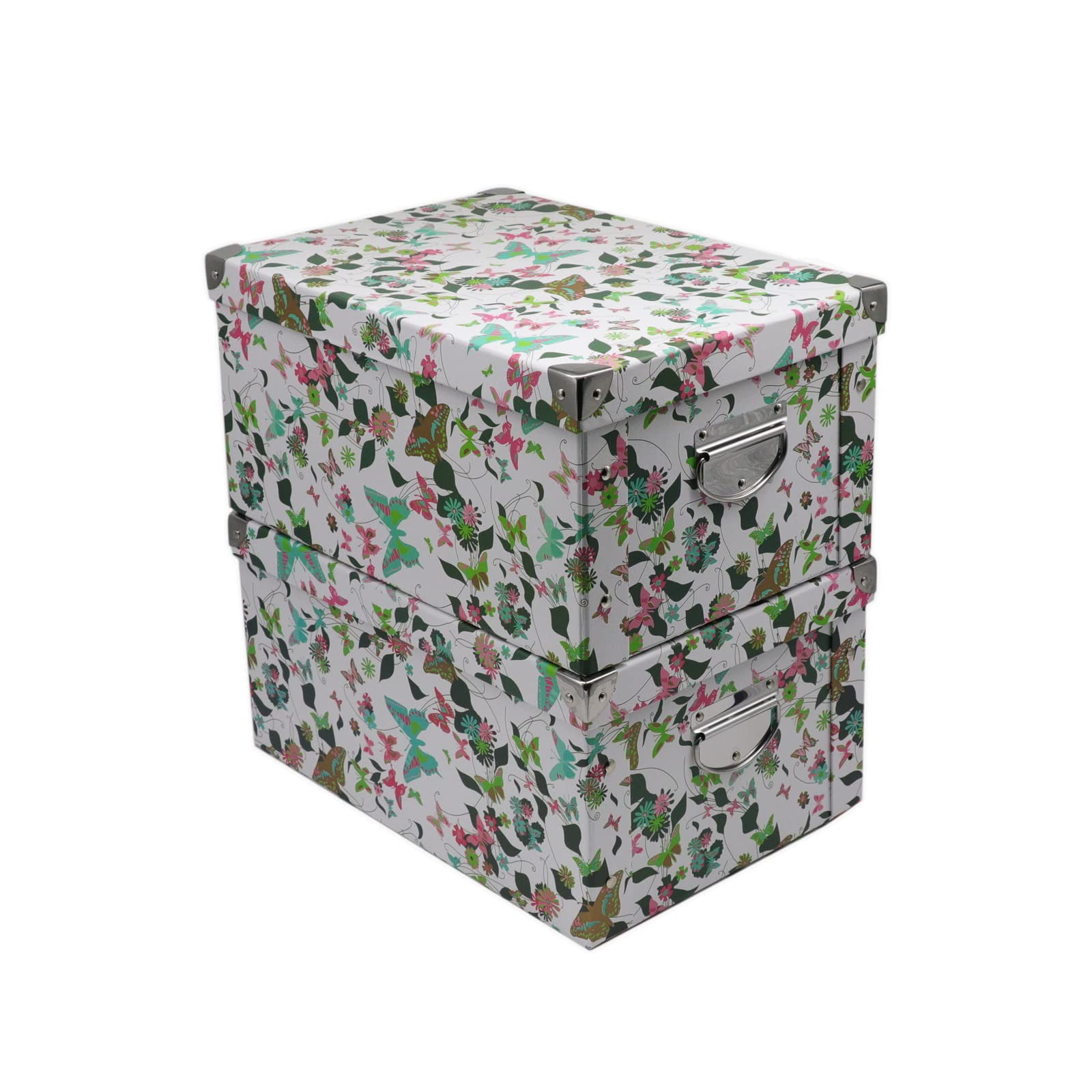 GUOZI Collapsible Storage Box, Decorative Memory box with Metal ...