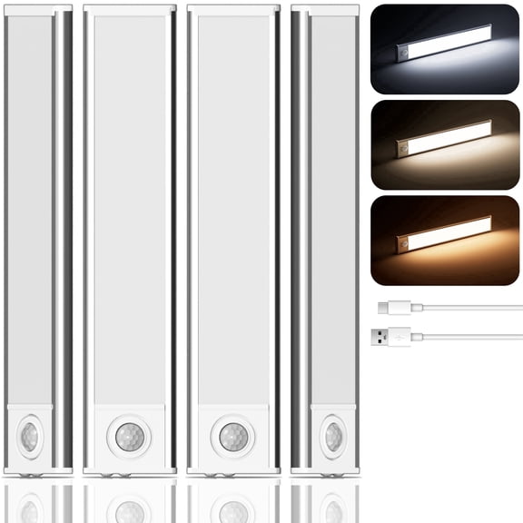Under Cabinet Lighting 16 Inch, LED Motion Sensor Light Indoor, 3 Color ...
