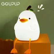 UNEEDE LED Cute Bean Duck Night Light, DoDo Duck Silicone Nursery Night ...