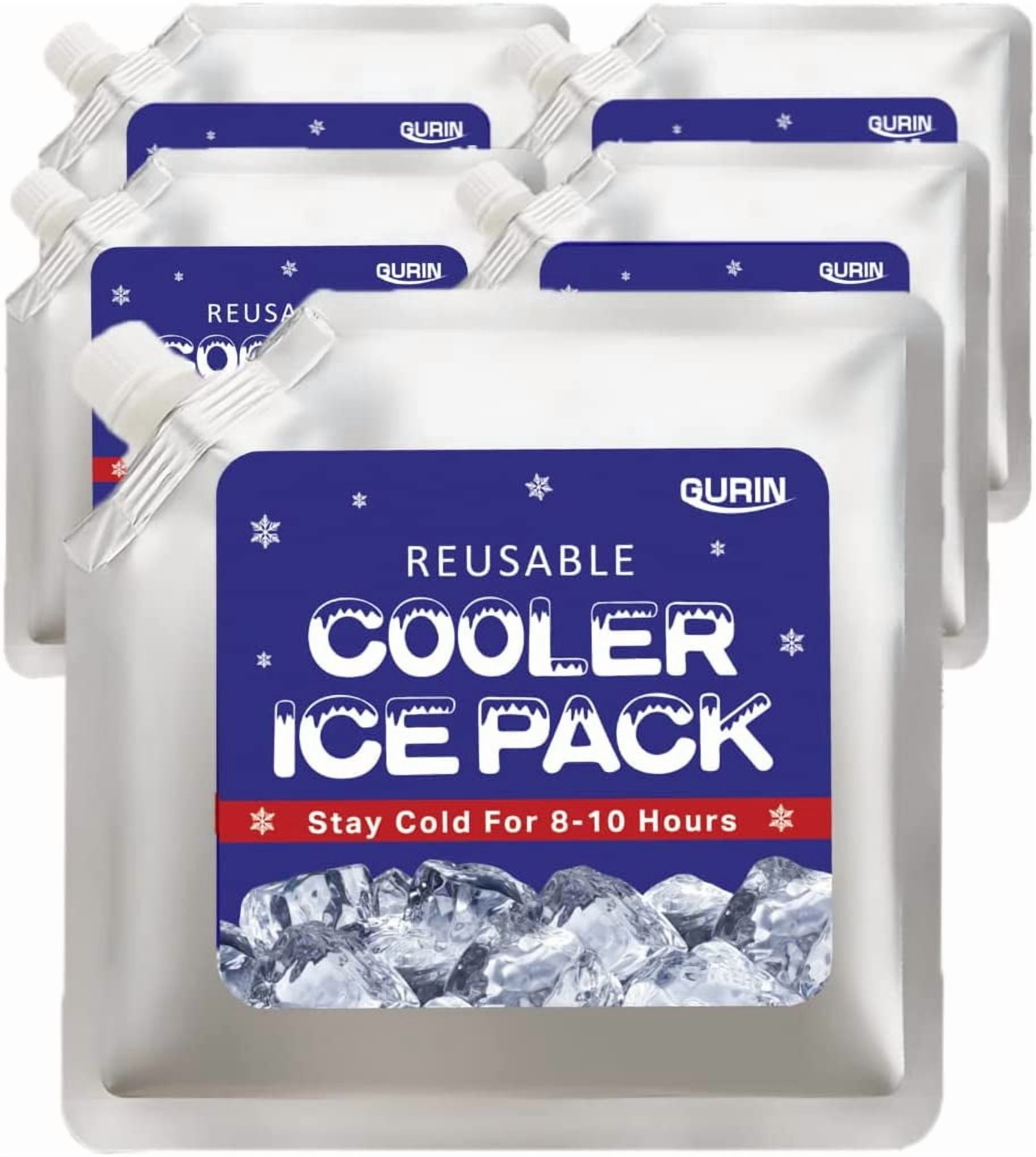 Gurin, Cooler Ice Packs, 5-Pack, Reusable Long Lasting 8-12 Hours ...