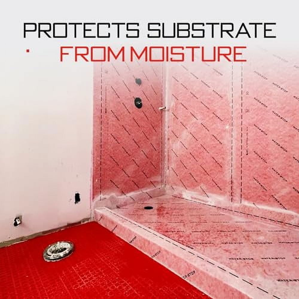 GURU USA Water-Stop Shower Waterproofing Membrane Roll, Bathroom Water ...