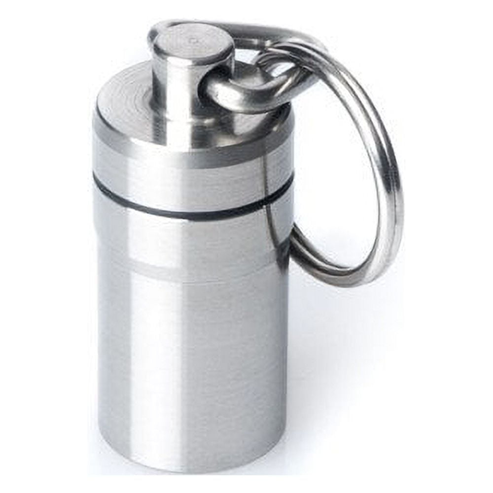 GUS Special Travel Size Stainless Steel Keychain Pill Fob, Daily ...
