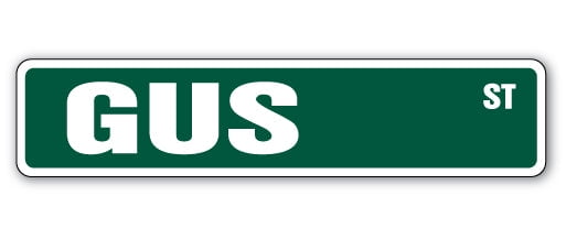 GUS Street Sign Childrens Name Room Sign | Indoor/Outdoor | 24" Wide ...