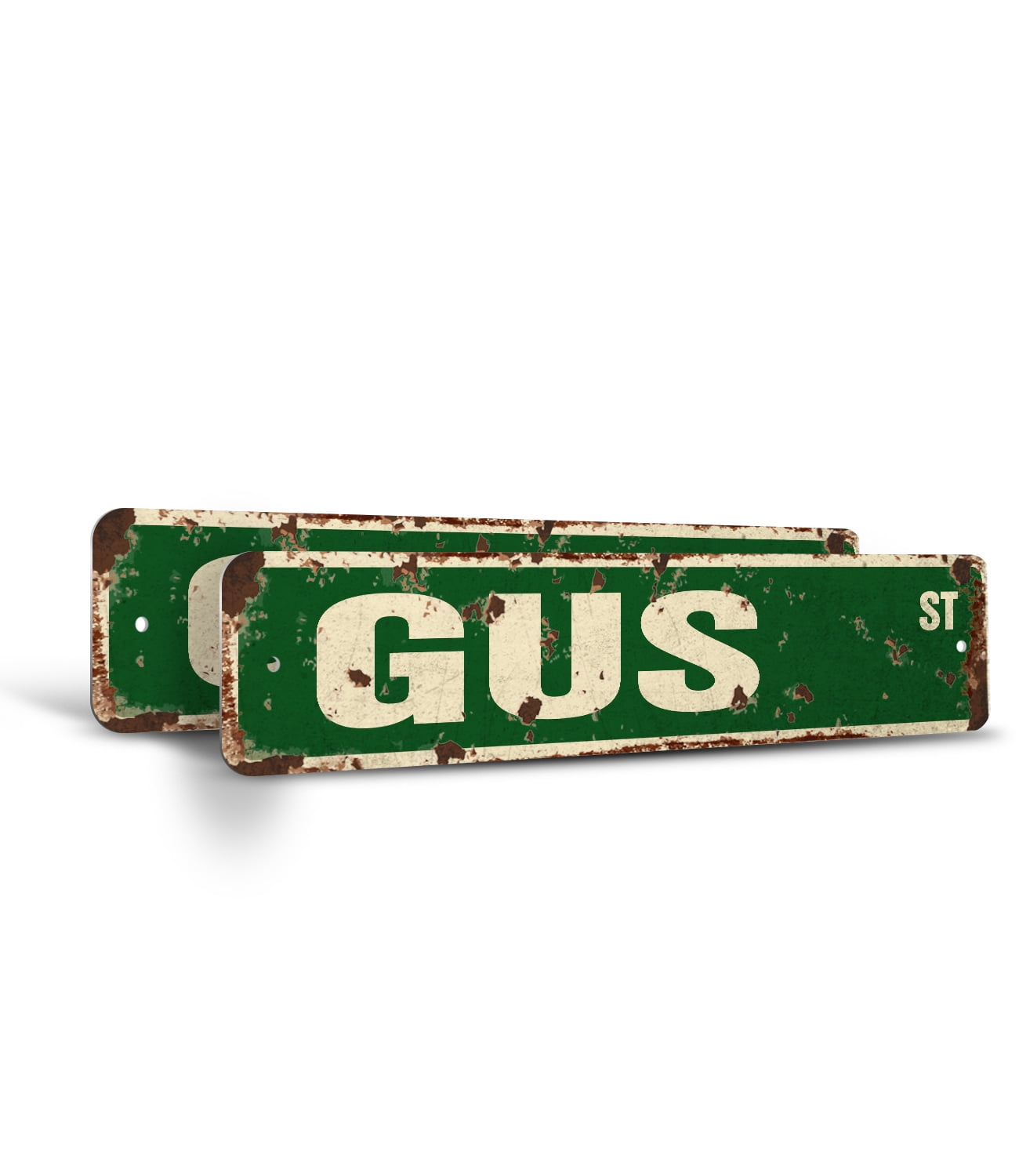 GUS Vintage Style Rustic Street Sign – (2 Pack) Childrens Name Room ...