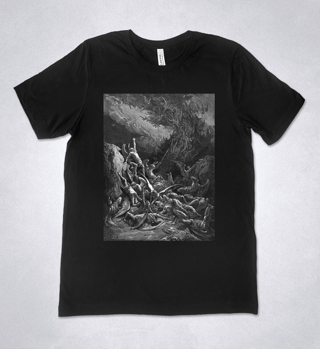 GUSTAVE DORE t-shirt, Gustave Dore Illustration, Hell shirt, John ...