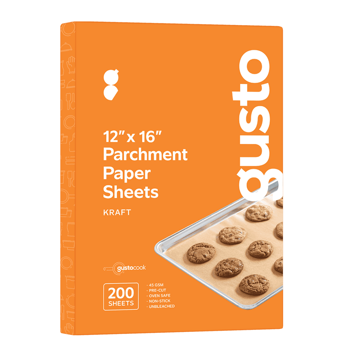 Comfy Package Kitchen Bulk 12x16in Unbleached Kraft Parchment Paper ...