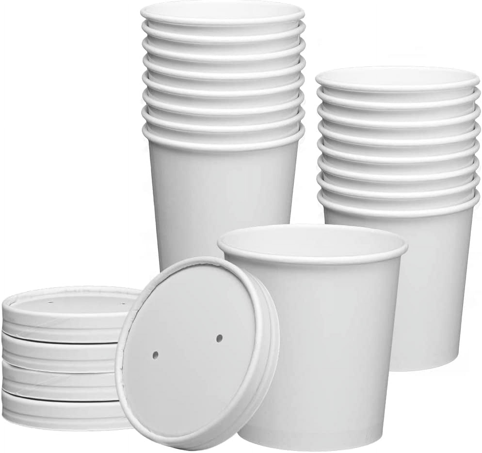 Comfy Package 16 Oz Hot Food Paper Bowls with Vented Lids, Disposable ...