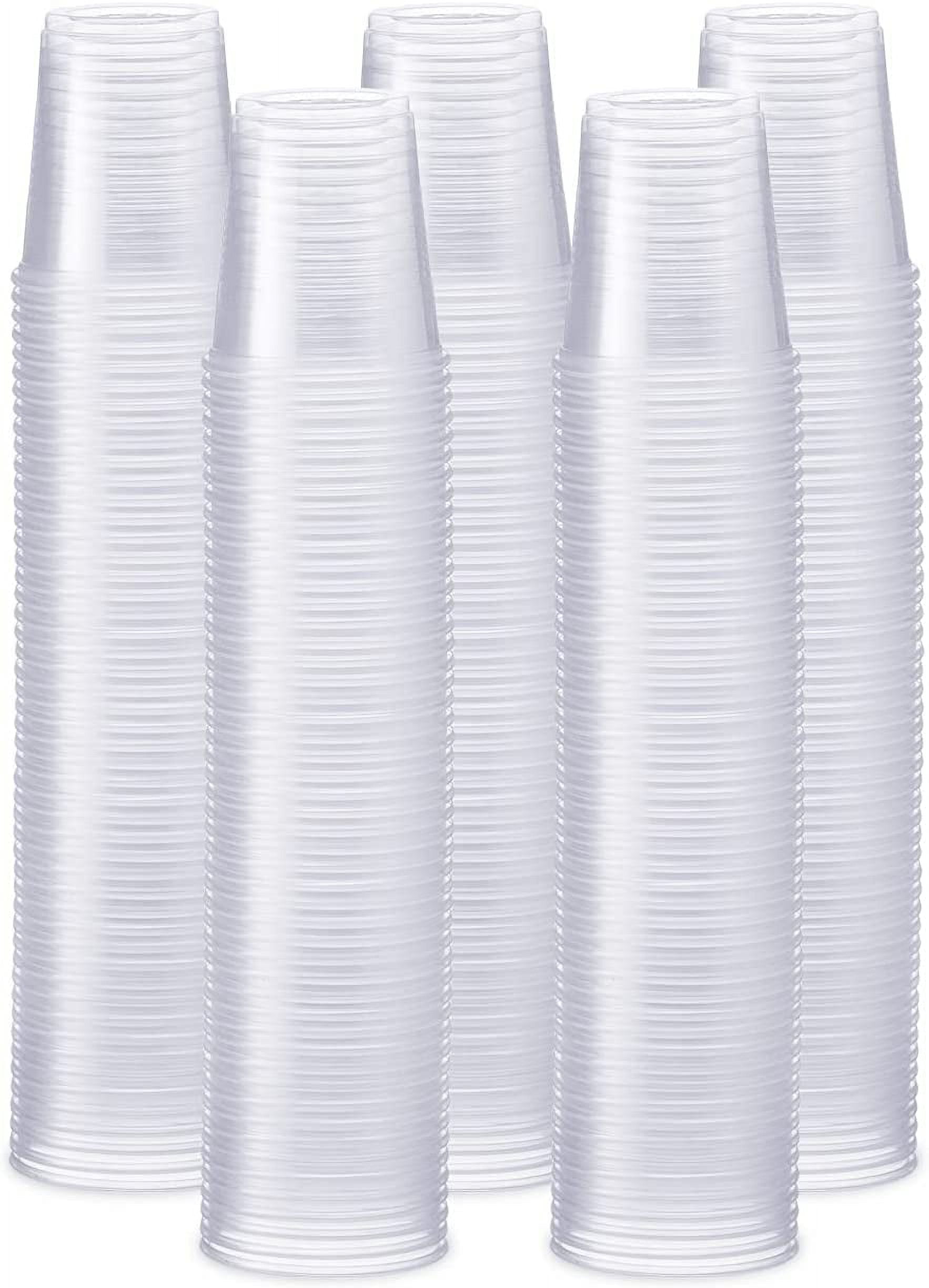 Gusto 3 Oz Clear Plastic Disposable Cups Pack of 500 - Durable and ...