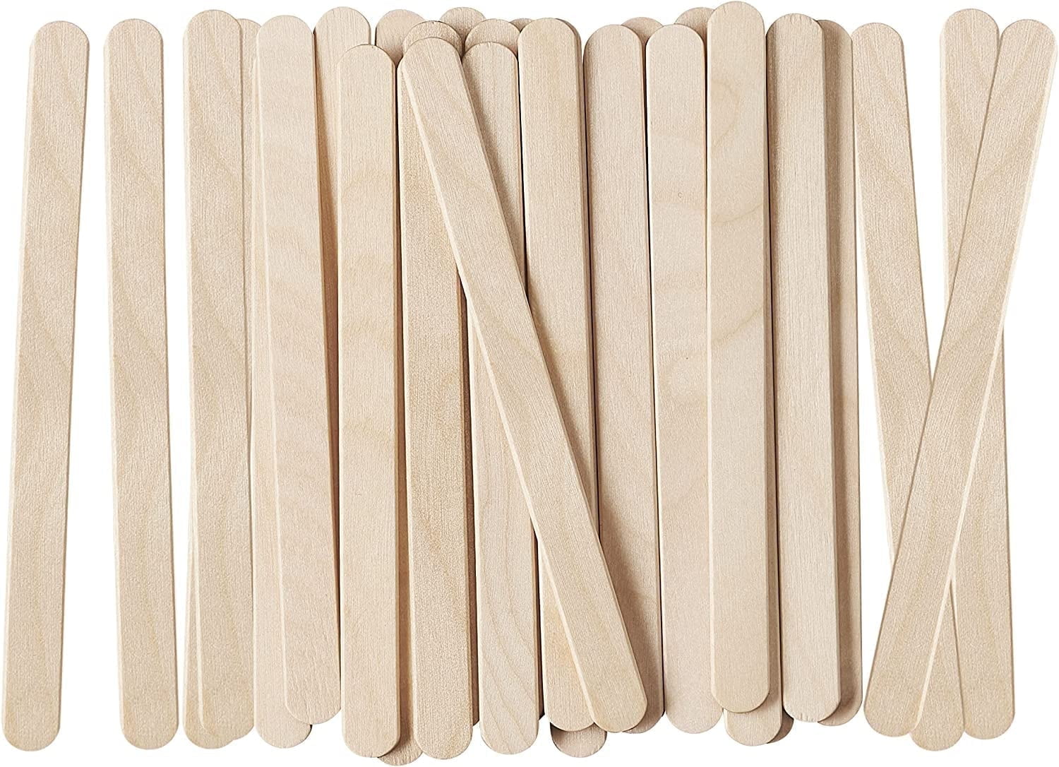 Comfy Package 4.5” Round Wood Popsicle Stick Set, Multipurpose for ...
