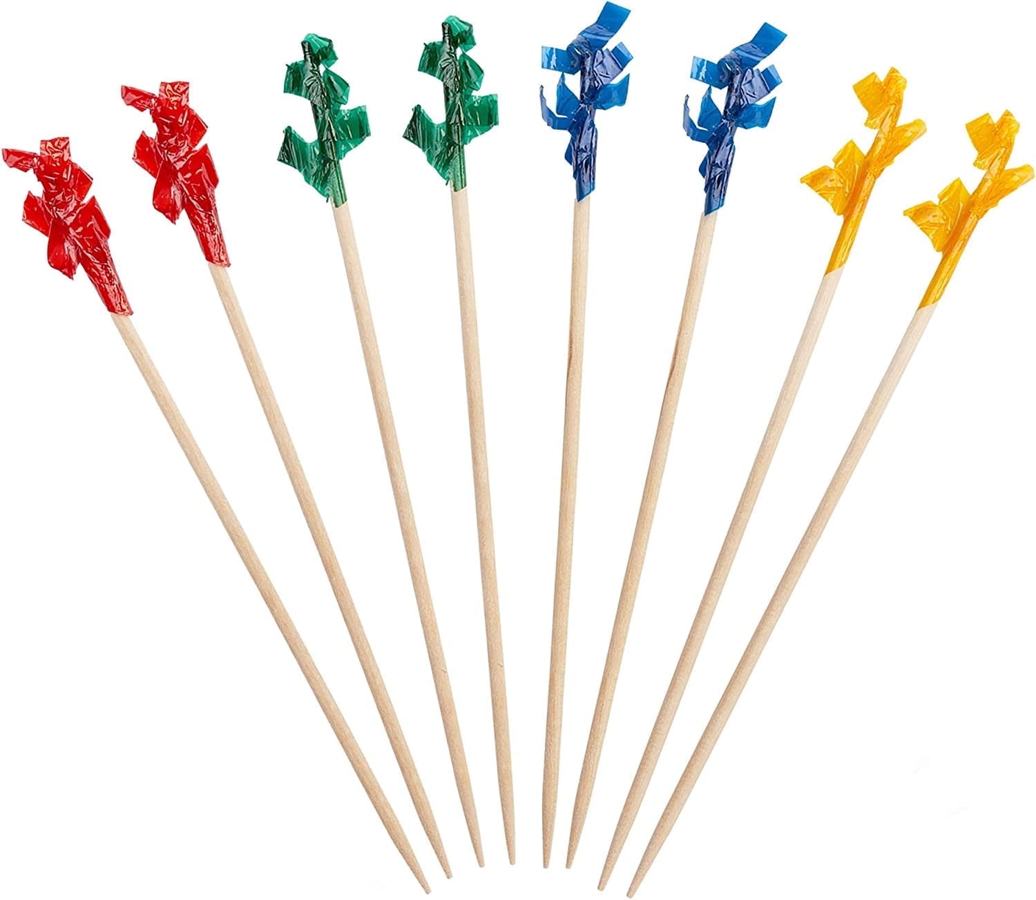 Comfy Package Elegant 4” Wooden Frill Toothpicks, Long Cocktail Picks ...