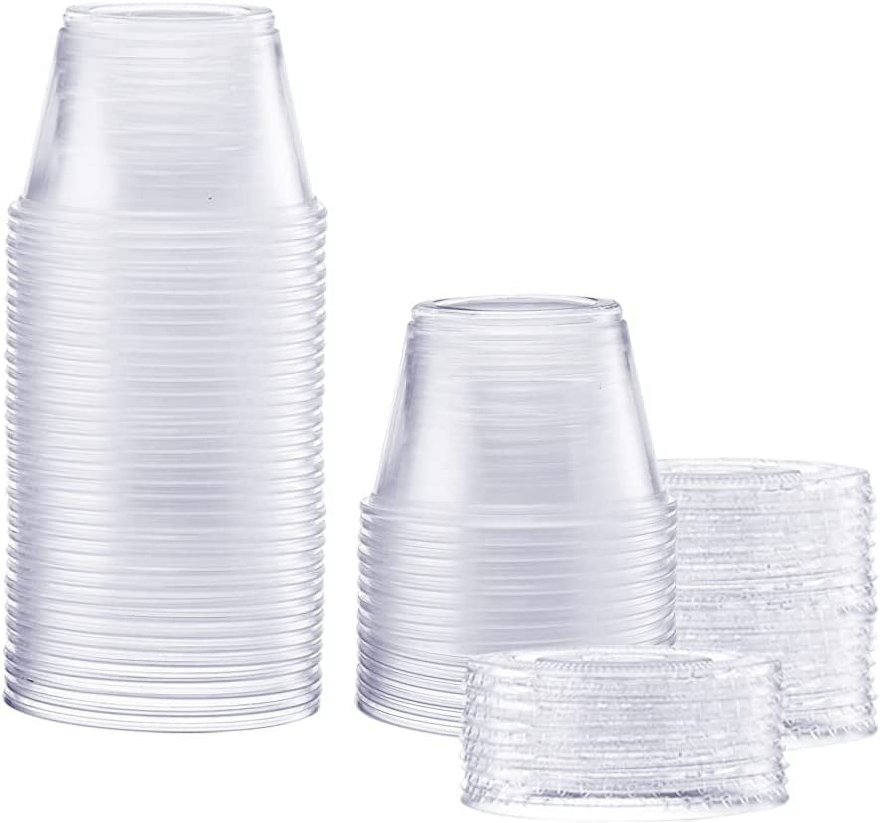 Comfy Package 4 Oz Mini Portion Cups - Plastic Jello Snack Containers ...