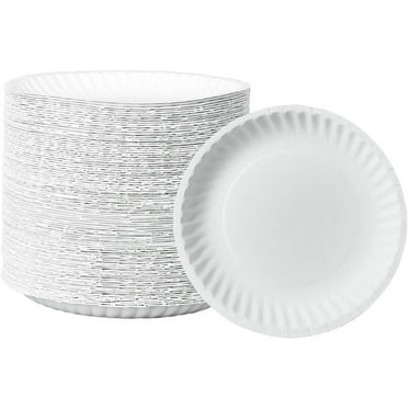 Comfy Package 9” Leak-Resistant, Strong Compostable Round Paper Plates ...