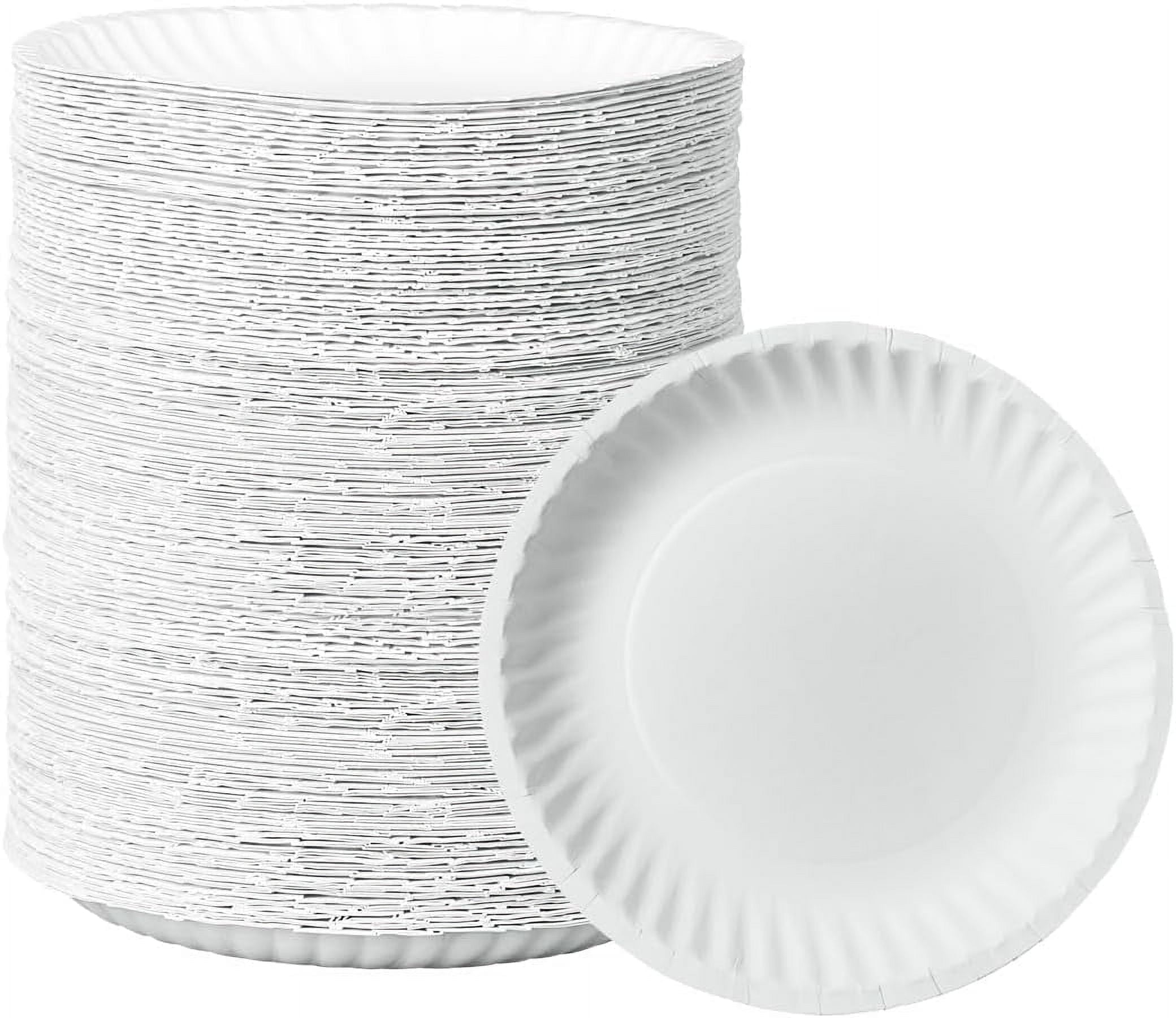 GUSTO 6" Disposable Paper Plates Decorative Craft Paper Plates, 500 ...