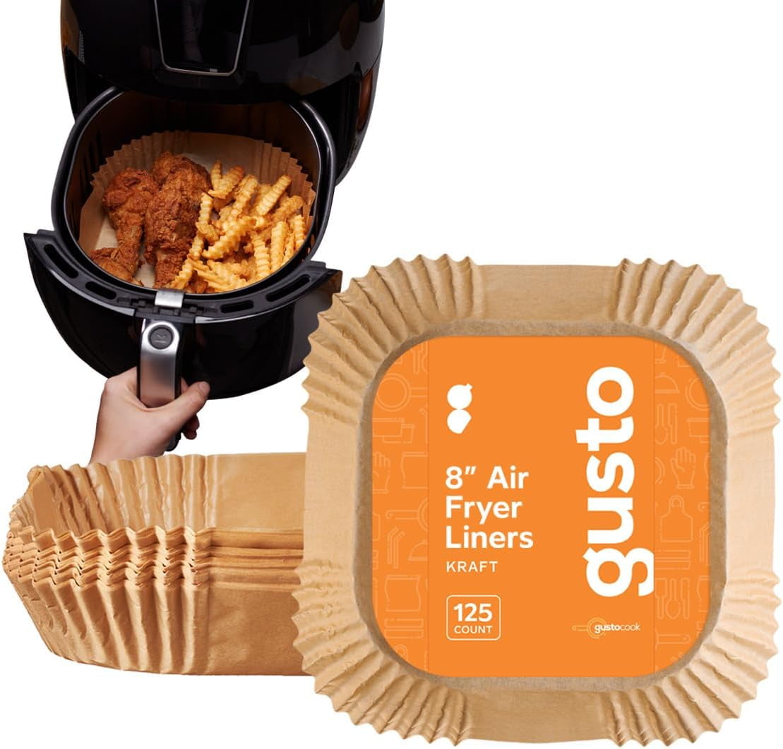 Comfy Package 8” Square Air Fryer Lining Parchment Paper, Cooking 125 ...