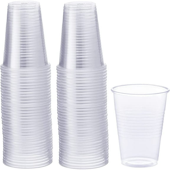 Fun Express 16 oz. Bulk 96 Count Clear Disposable Plastic Cups with ...