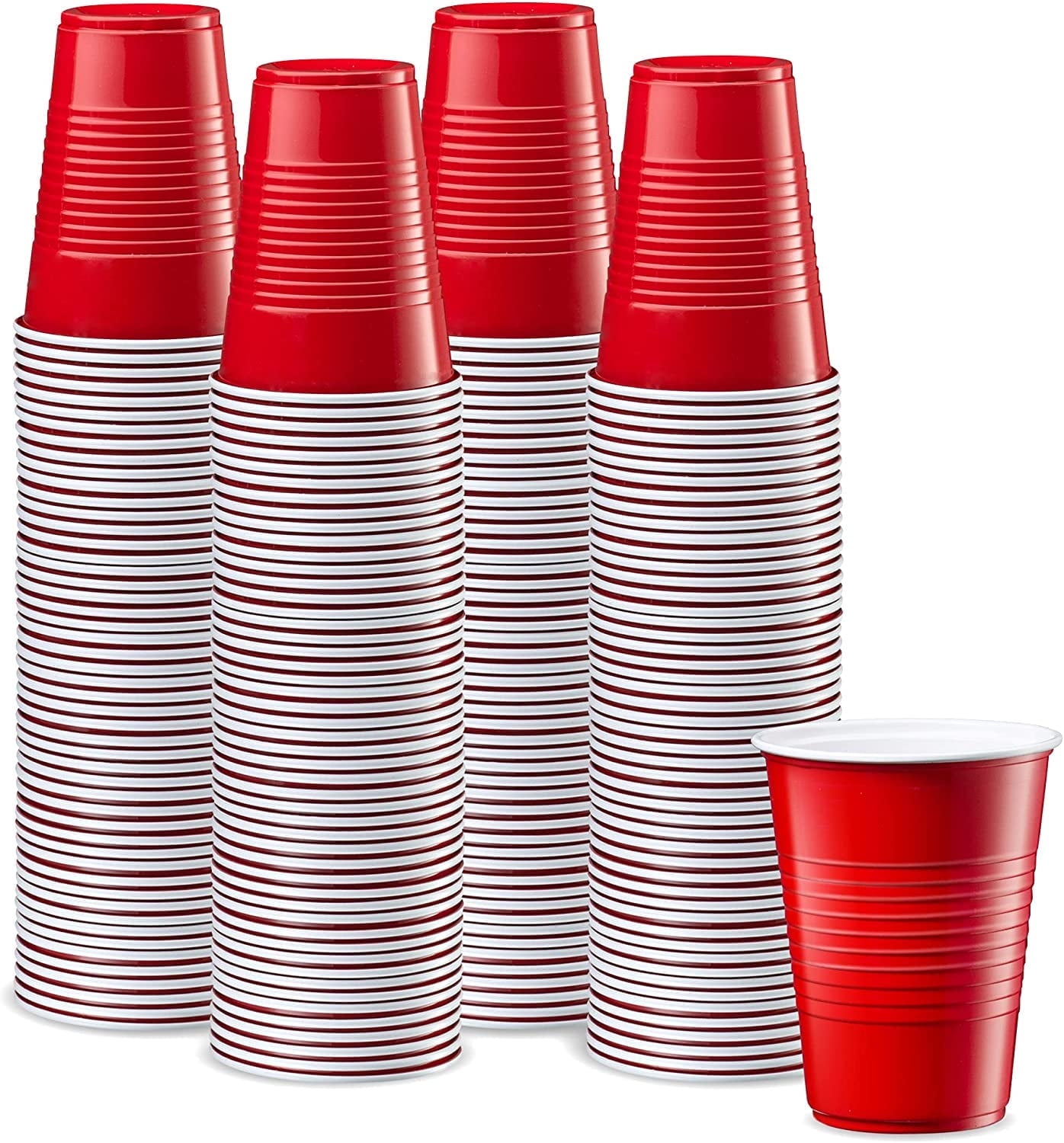Comfy Package 9 oz BPA-Free Plastic Cups, Red 240-Pack for Parties and ...