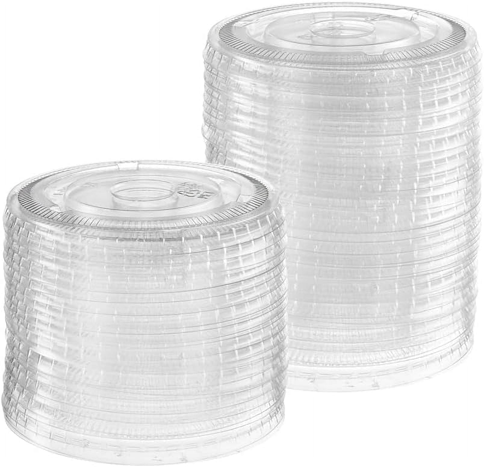 Gusto 98mm Flat Plastic Cup Lids for 12, 16, 20, 24 oz Cups Pack of 100 ...