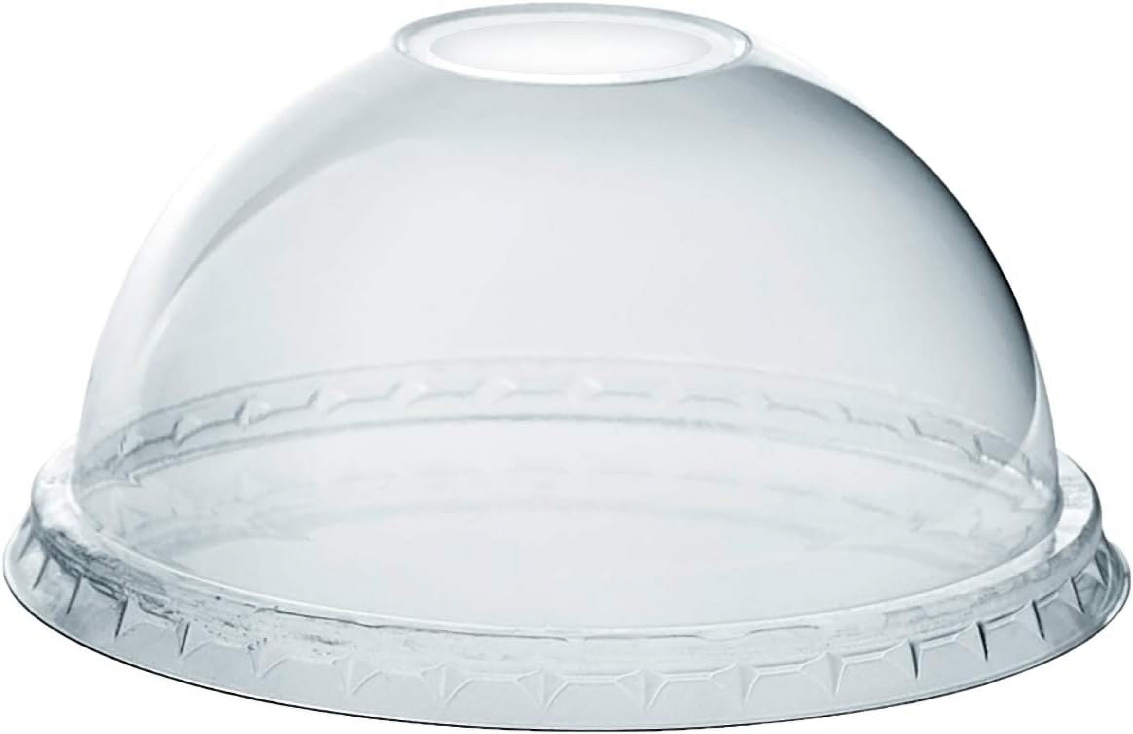 GUSTO 98mm Rim Clear Dome Plastic Lids for Milkshake Smoothie To Go ...