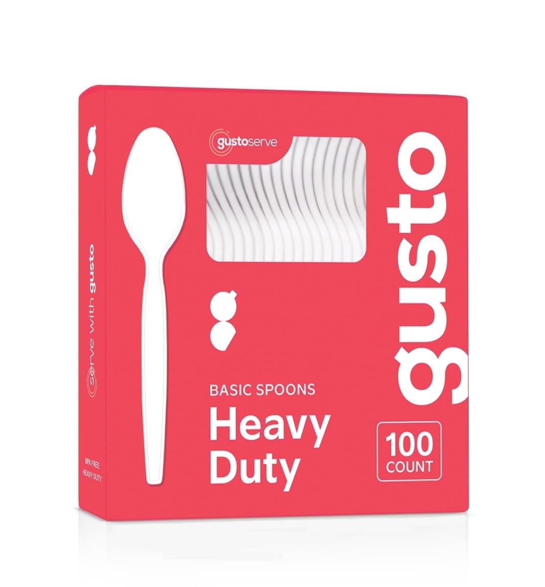 Comfy Package Basic Plastic Spoons - Bulk Silverware for Everyday ...