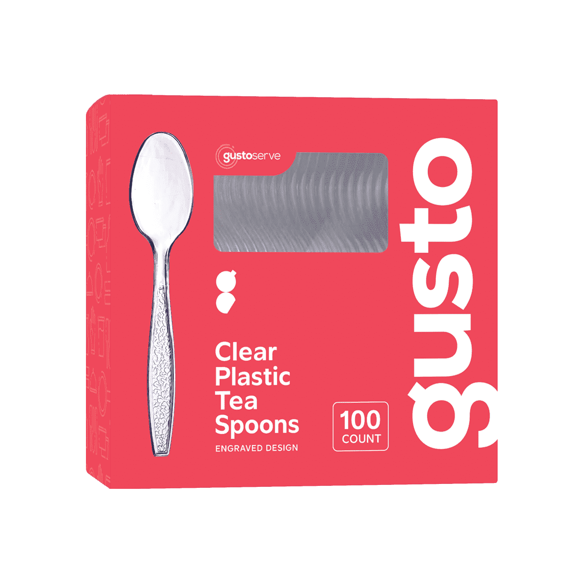 Comfy Package Clear Heavy Duty Plastic Spoon, 100-Pack, Perfect for ...