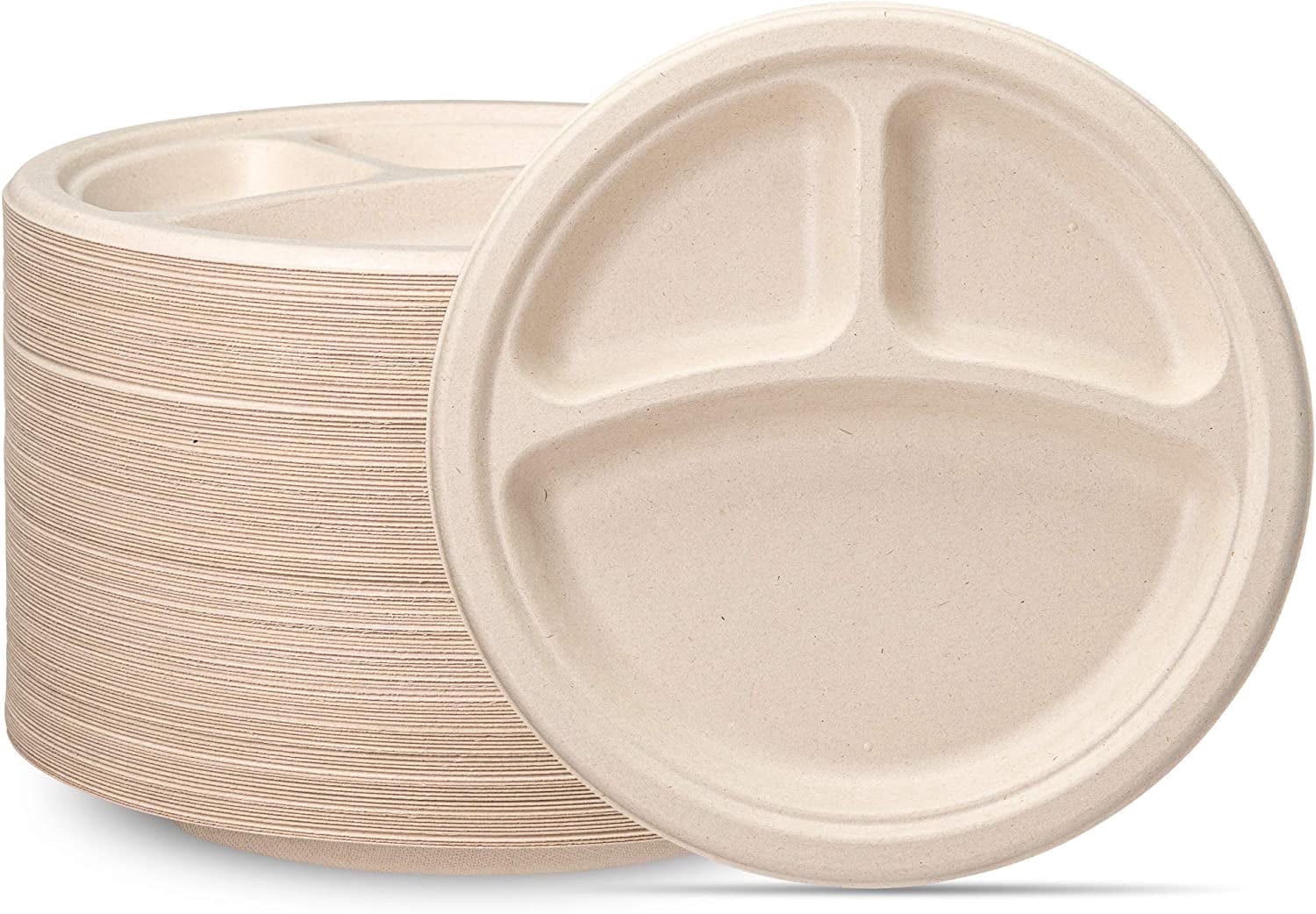 Comfy Package Bulk Small Dinner Dessert Compostable Paper Plates, Heavy ...