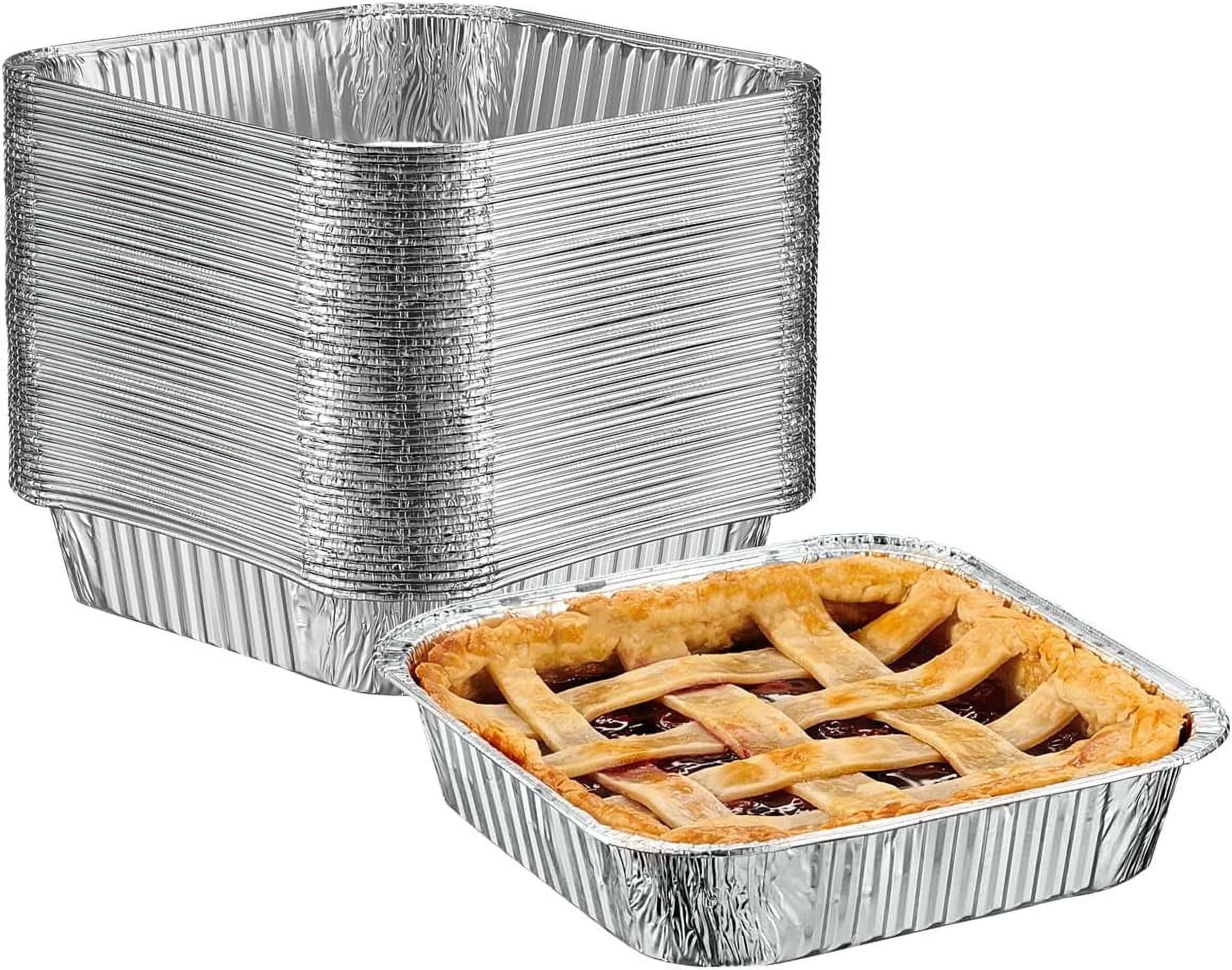 GUSTO Disposable Aluminum Square Foil Pans for Baking, Cooking, Food ...