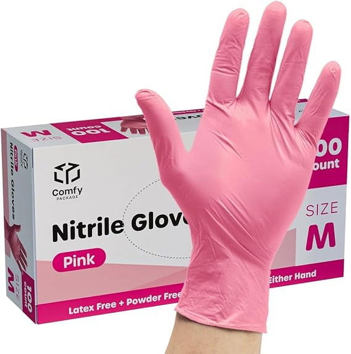 Comfy Package Nitrile Disposable Gloves Latex Free and Rubber Free ...