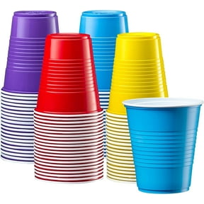 Drinkmate Disposable Mini Plastic Party Cups, Bright Neon, 2 oz, 30 ...