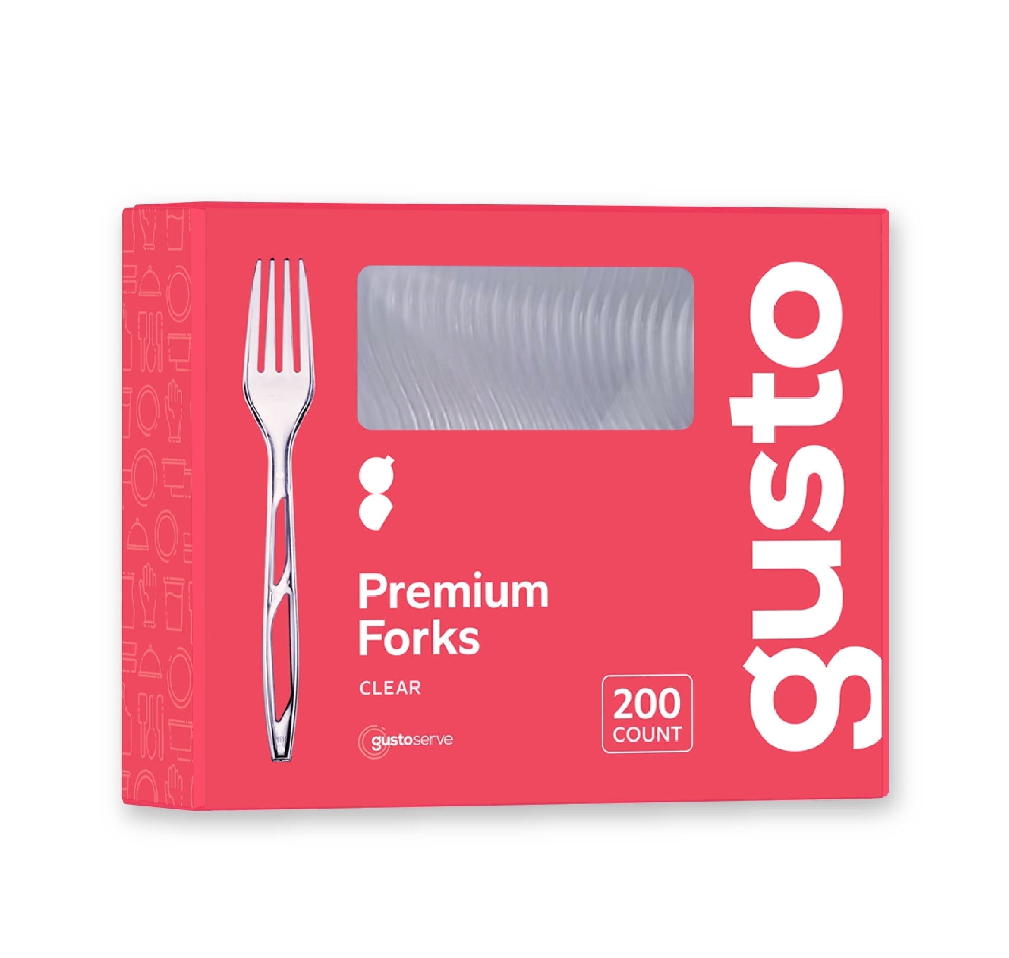 Comfy Package Premium Clear Plastic Forks, Heavy Duty, Everyday Use ...
