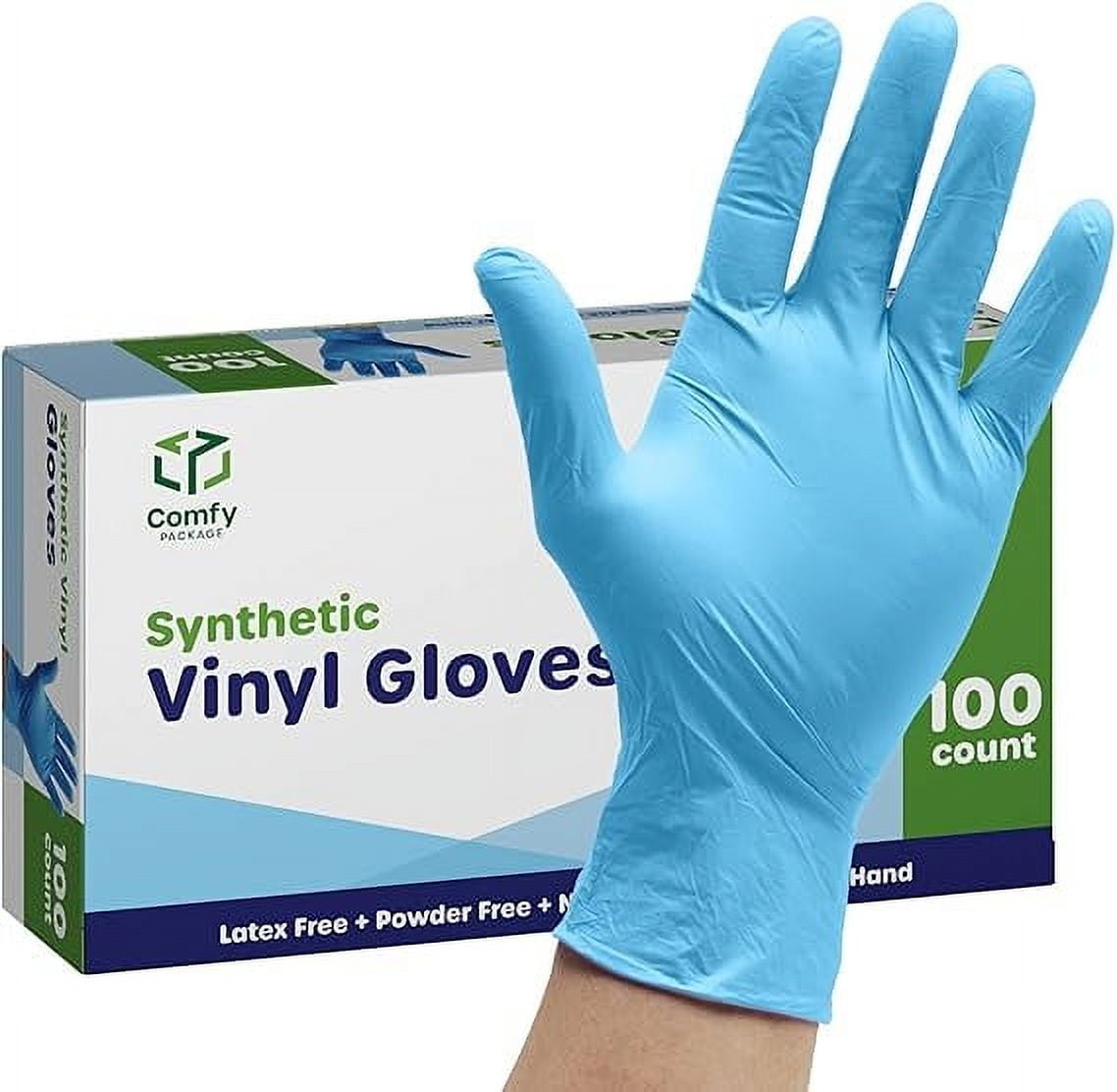 Comfy Package Synthetic Vinyl Gloves, Food Serving Hand Handler Prep ...