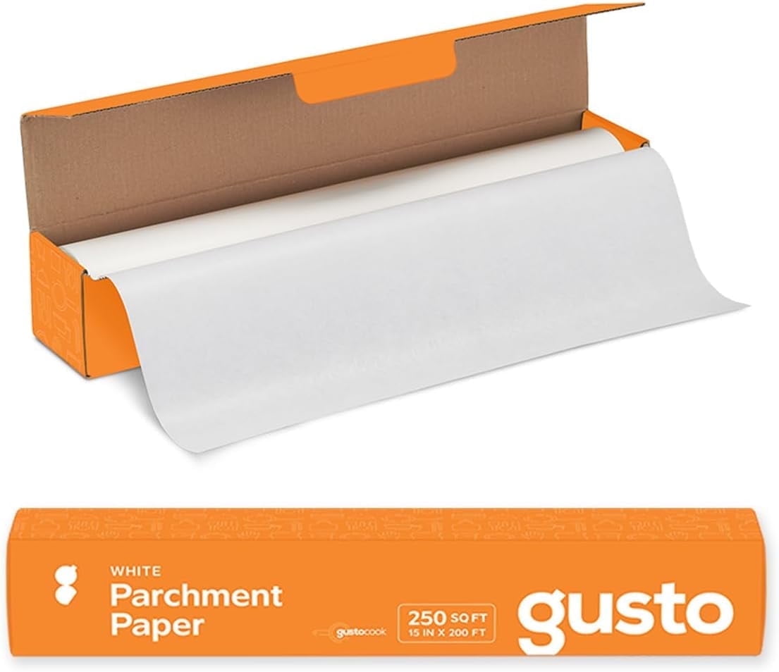 GUSTO White Unbleached Parchment Paper Baking Sheet Paper Roll, 15" x ...