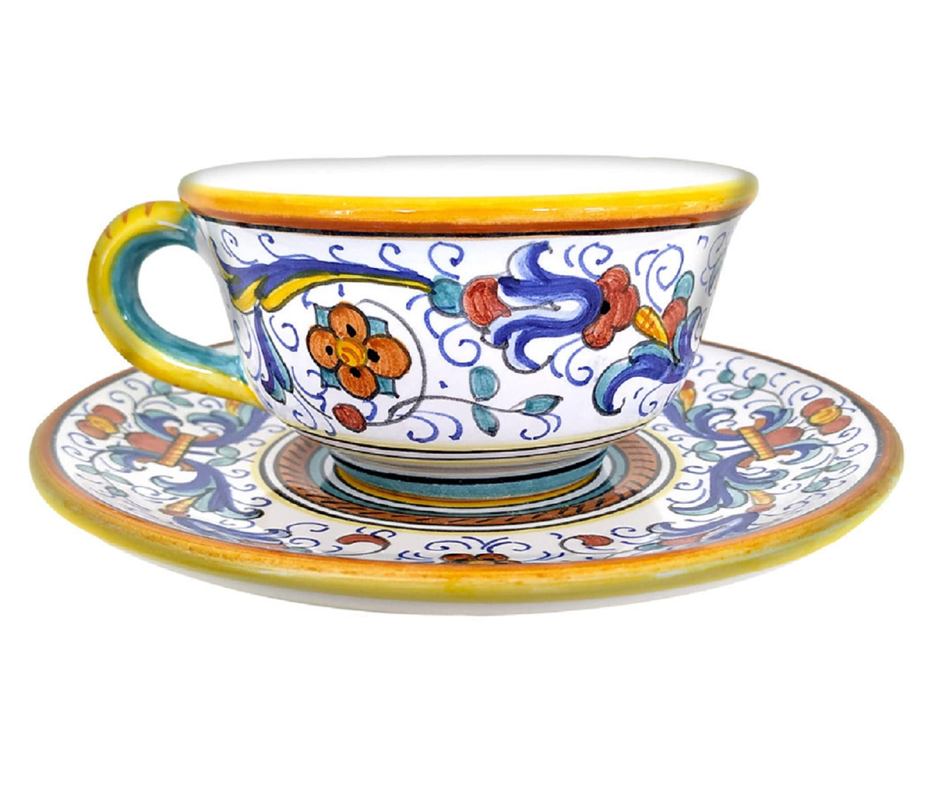 GUTE Deruta Italy Ricco Deruta Tea Cup | Handcrafted & Handpainted Italian Ceramics | Authentic ...