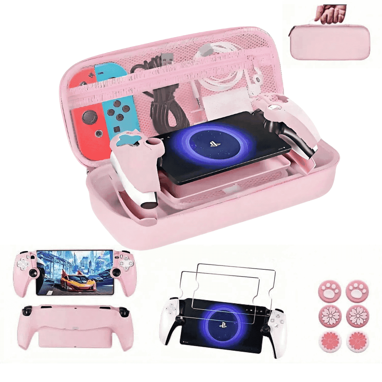 PS5 Portal Carrying Case for Playstation Portal Remote Player,10 in 1 ...