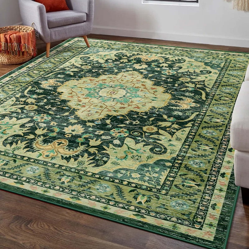 GUUCHA 6'x9'Bohemian Area Rug Boho Rug for Living Room,Non-Slip Carpet ...